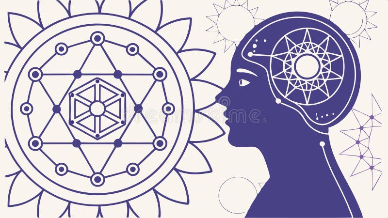 Human Head with Geometric Patterns, Mind and Consciousness Concept ...