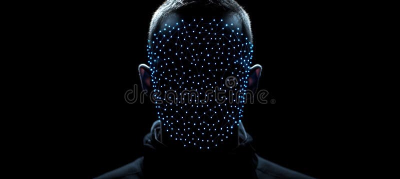 Human Head with Glowing Network Pattern, Concept of Cognitive Processes ...
