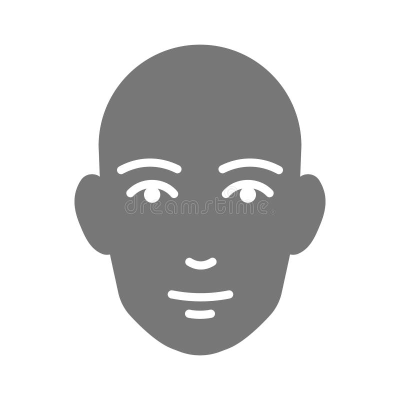 Human Head Icon in Flat Style. Stock Vector - Illustration of person ...