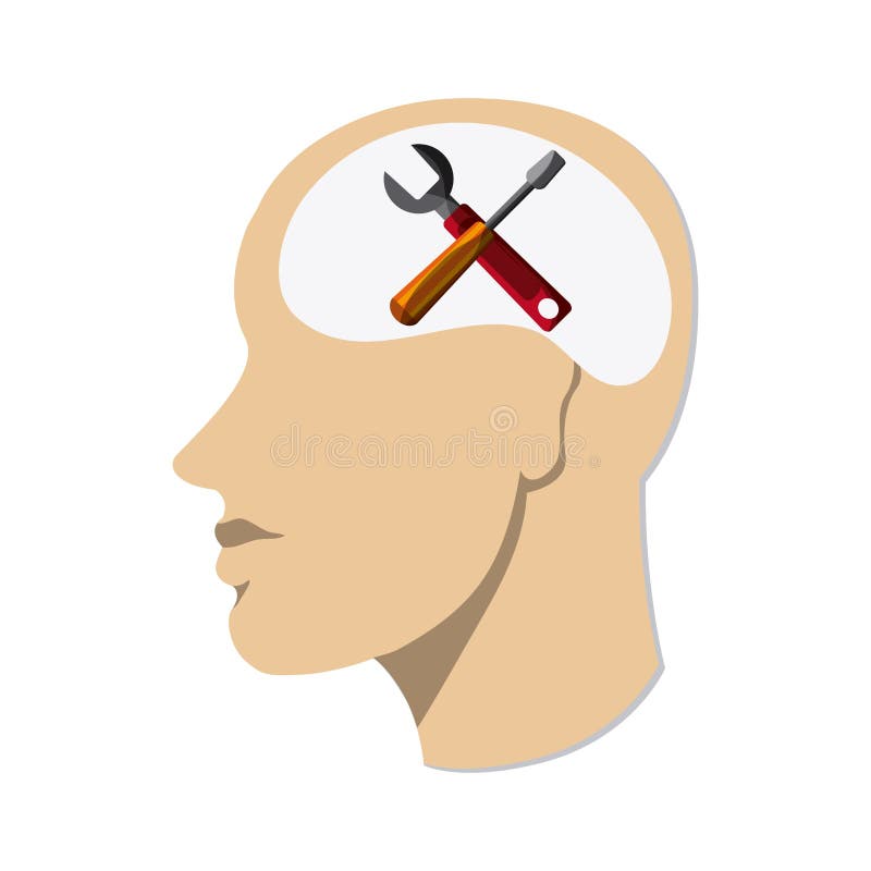 Human Head Icon. Thinking Design. Vector Graphic Stock Illustration ...