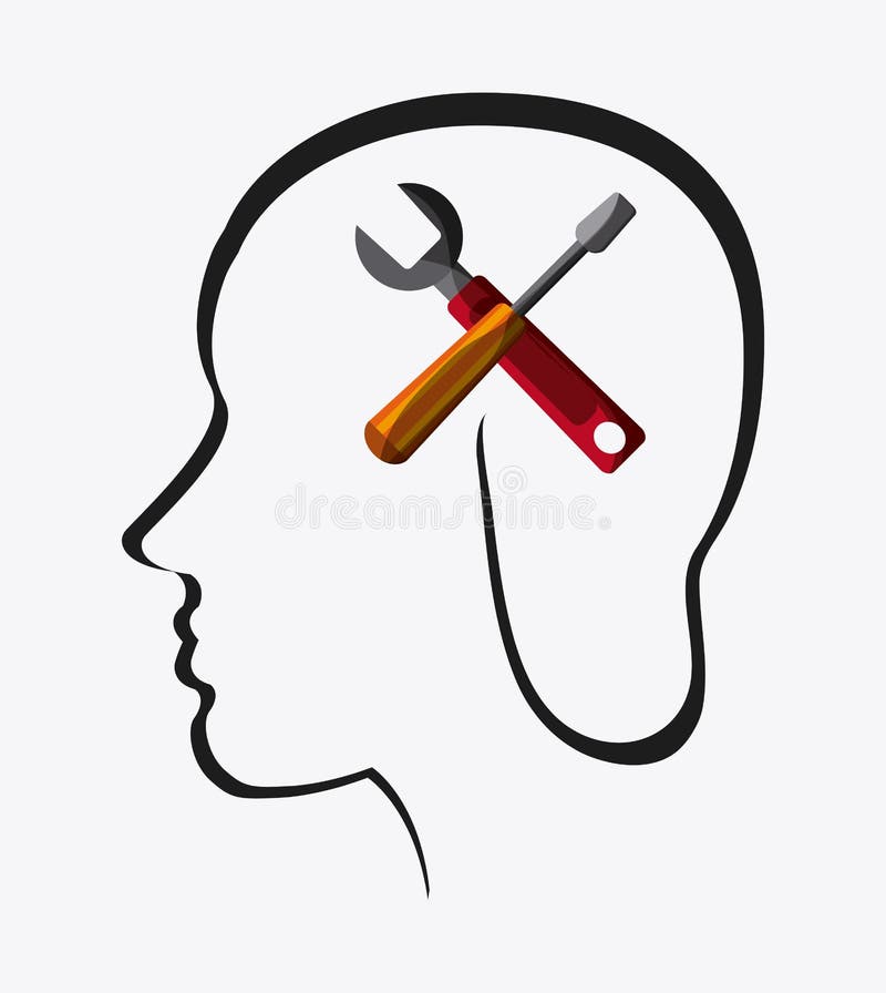 Human Head Icon. Thinking Design. Vector Graphic Stock Illustration ...