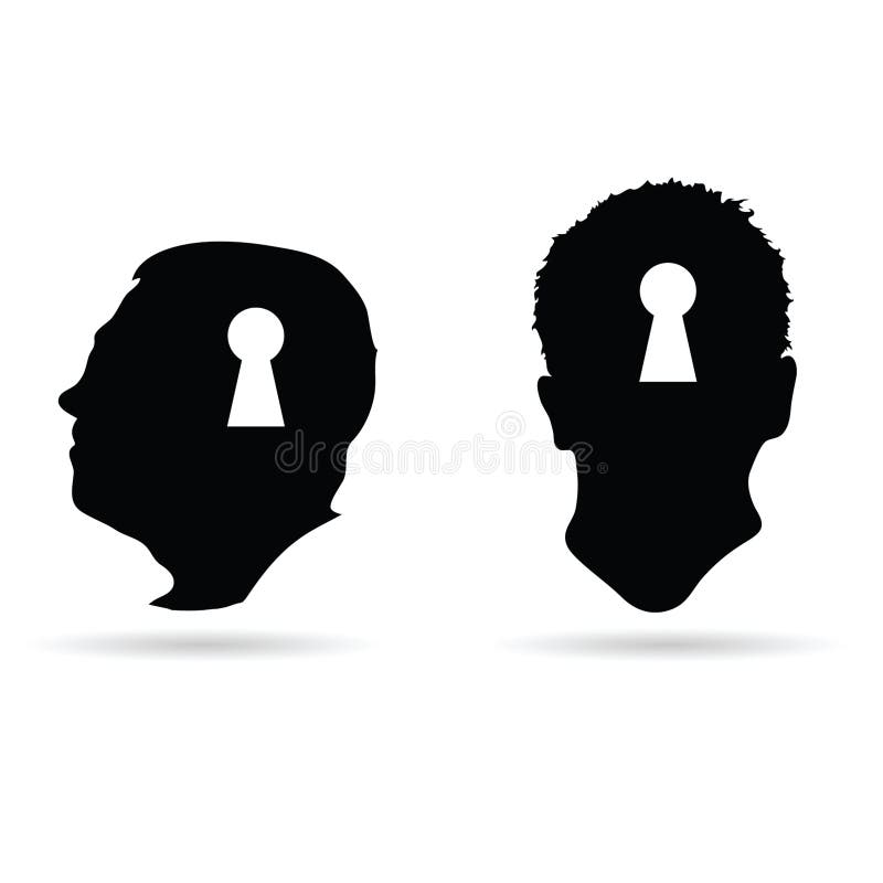 Human Head Keyhole Background Stock Illustrations – 334 Human Head ...