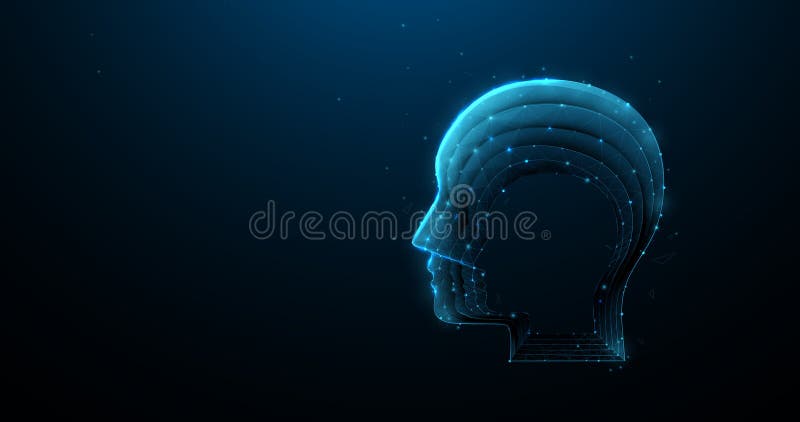 Human Head Layered. Psychology Concept. Vector Illustration. Low ...