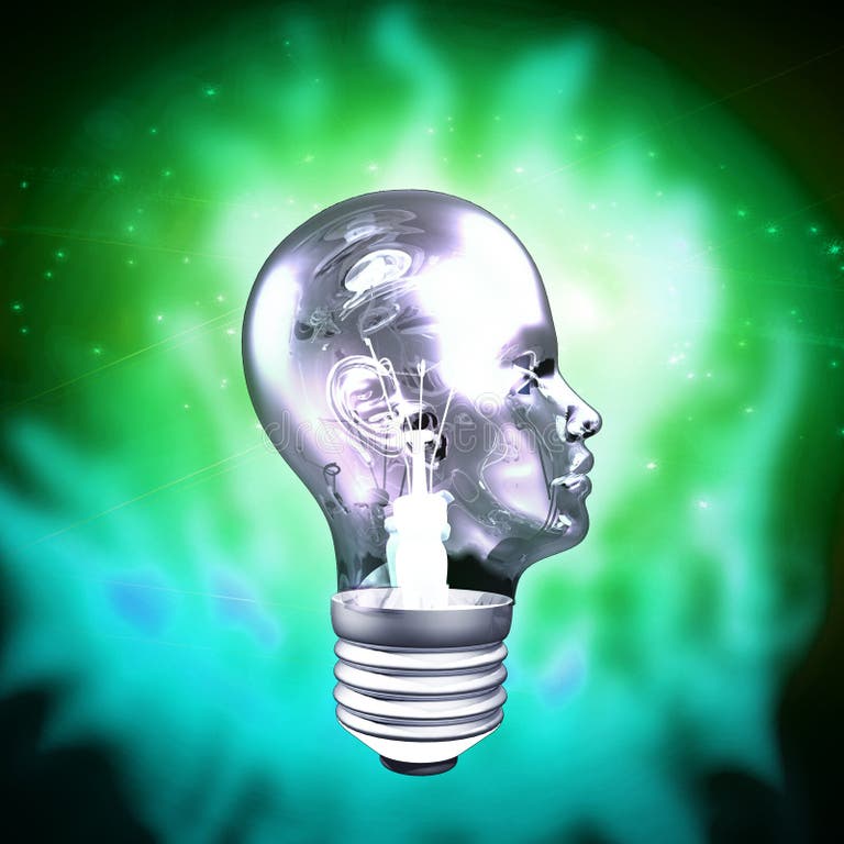 Light Bulb Think Head Stock Illustrations – 11,188 Light Bulb Think ...