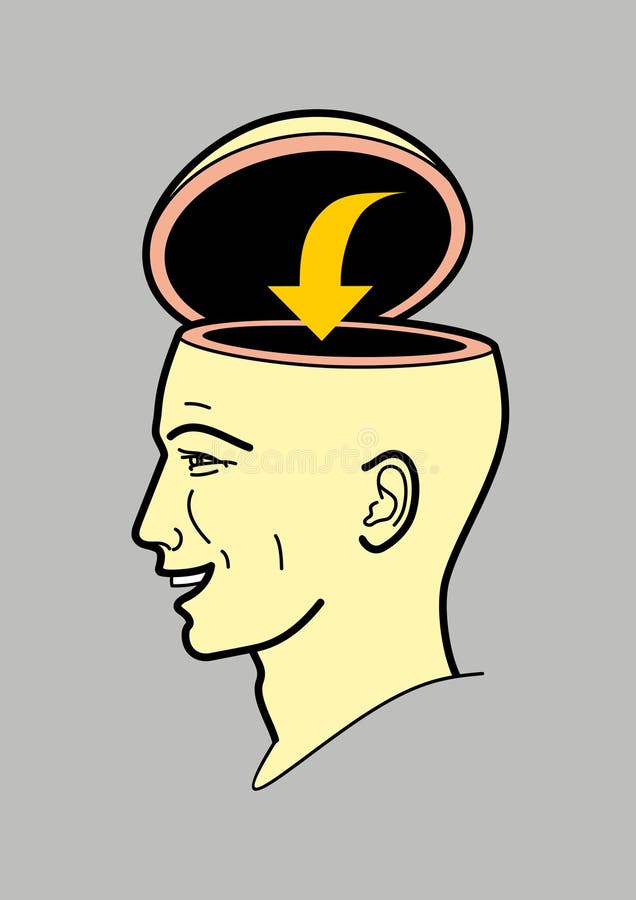 Human Head. a Man`s Brain is Open. Abstract Form of an Open Human Head ... Human Head. a Man`s Brain is Open. Abstract Form of an Open Human Head ...
