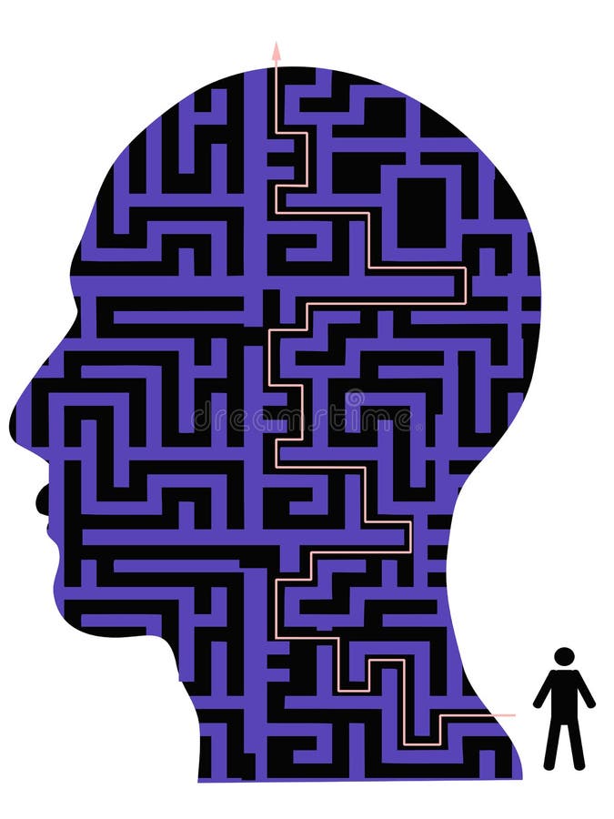 Labyrinth head vector stock vector. Illustration of accuracy - 12119719