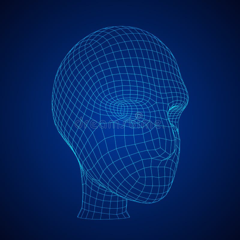 Human head medical scan stock vector. Illustration of render - 141273654