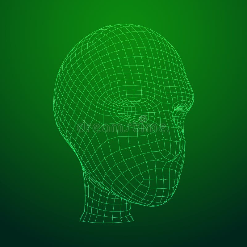Human head medical scan stock vector. Illustration of graphic - 141884222