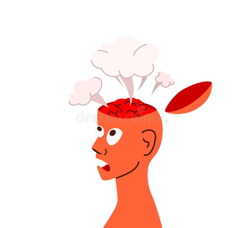 Moving Cartoon Brain In Head