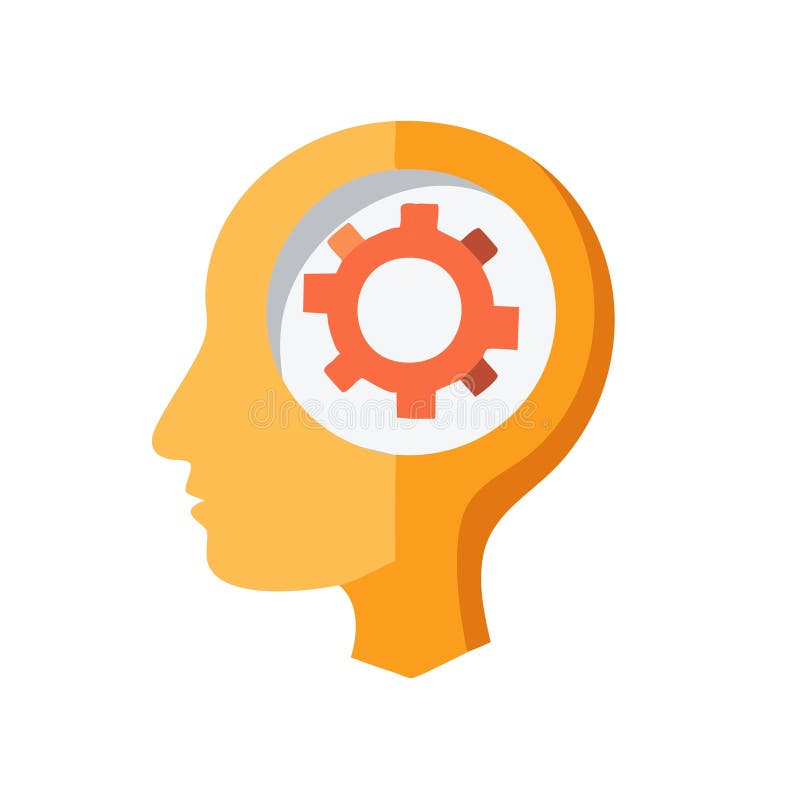 Human Head Profile with Gear Wheel Inside for Creative Problem Solving ...