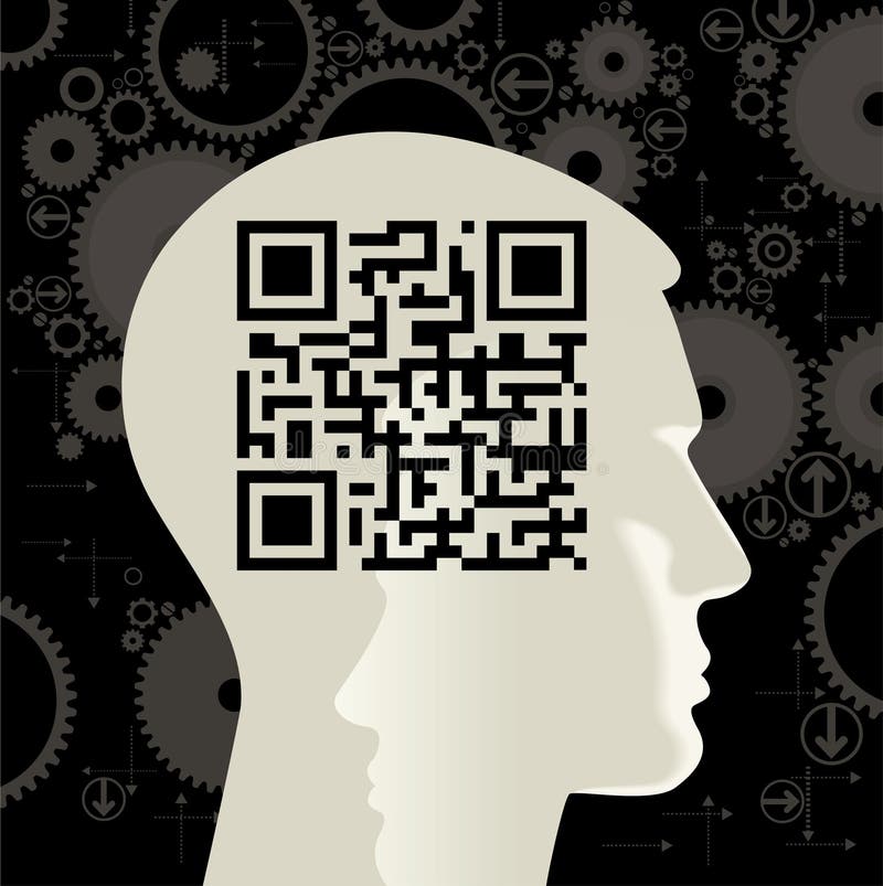 Human Head Qr Code Stock Illustrations – 46 Human Head Qr Code Stock ...