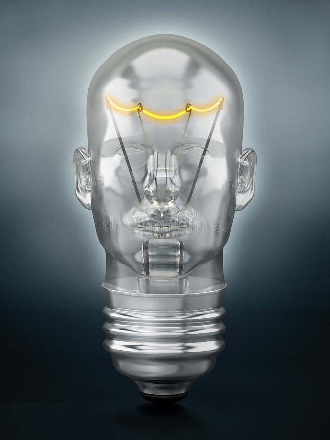 Head Shaped Light Bulb Stock Illustrations – 93 Head Shaped Light Bulb ...