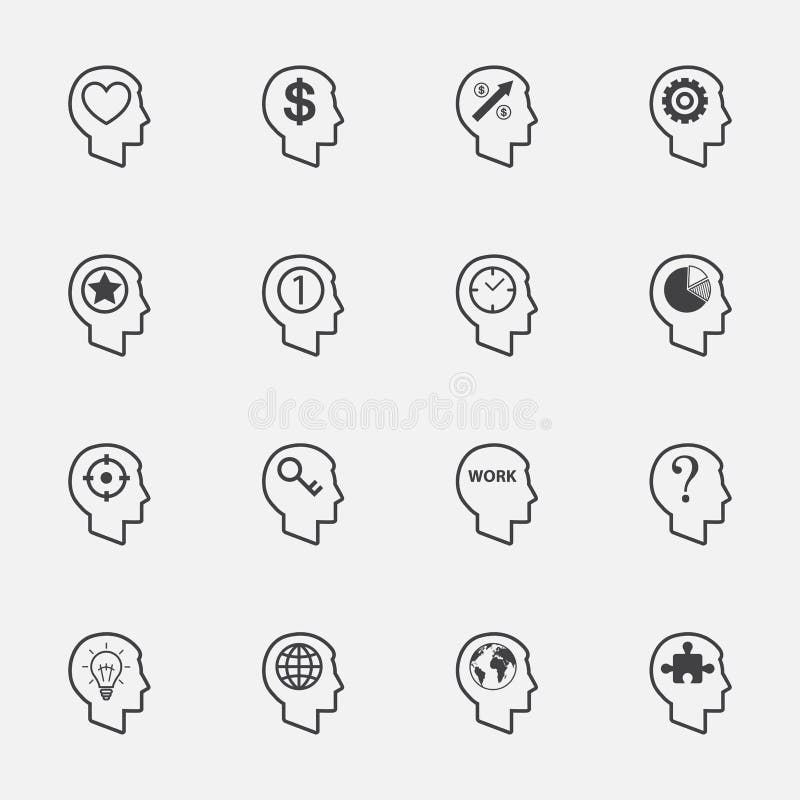 Human Head Sign and Symbol. Icons Set.vector. Stock Vector ...