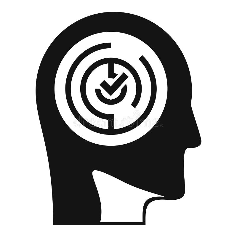 Human Head Silhouette with Check Mark Representing Problem Solving ...