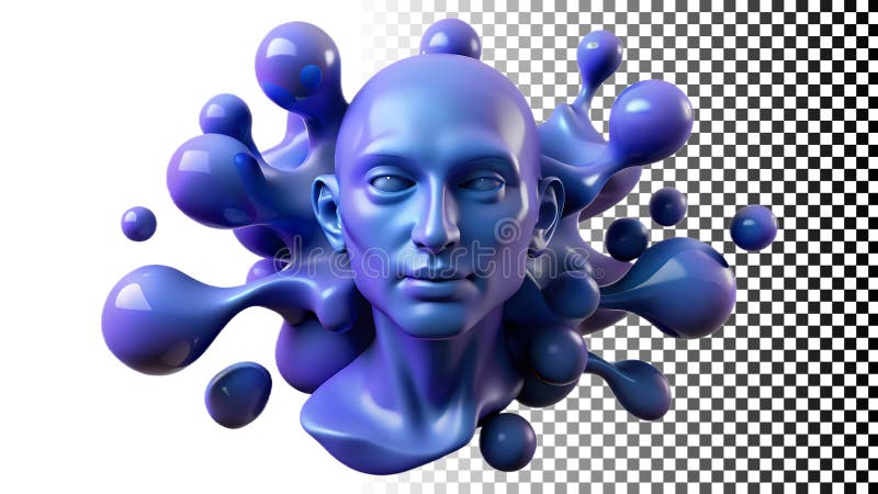 Human Head with Swirl, Abstract Portrait, Mind Concept, Creative ...