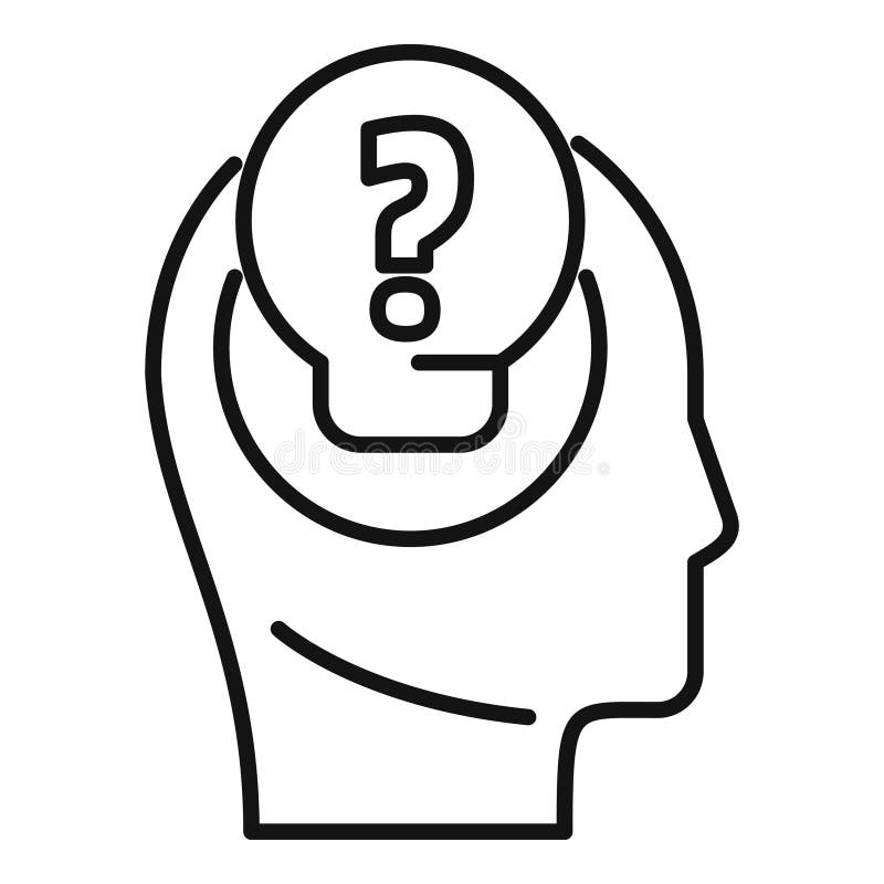 Human Head Silhouette with Light Bulb and Question Mark Inside ...