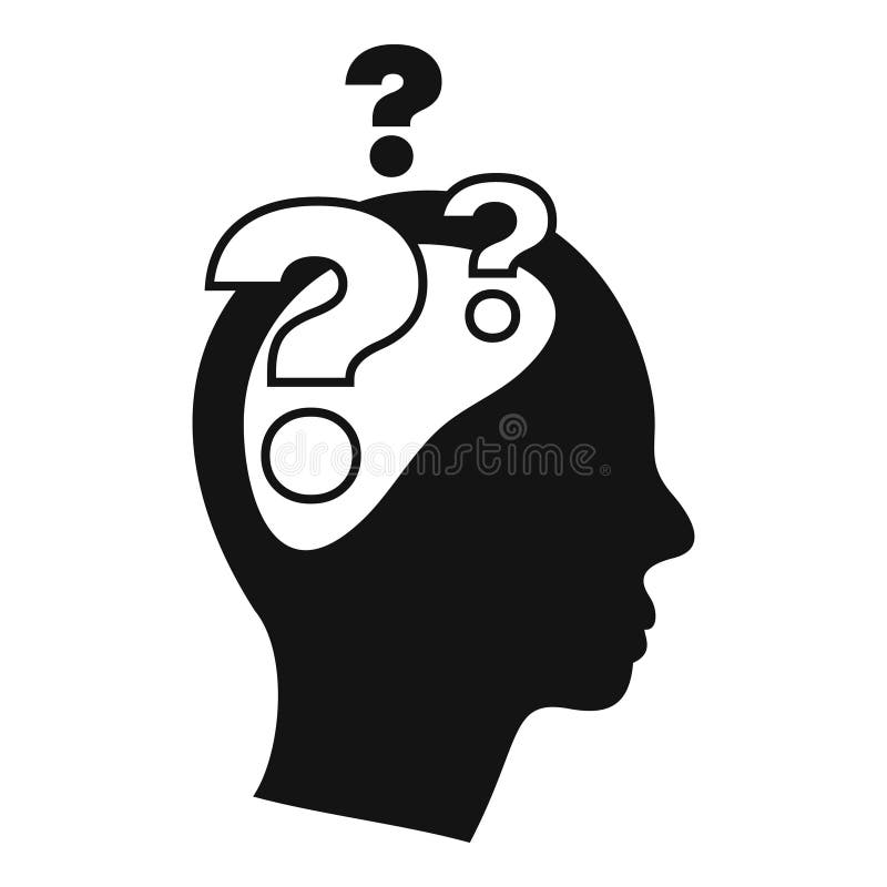 Head Silhouette Question Marks Stock Illustrations – 129 Head ...