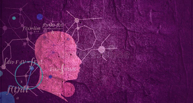 Human Head Silhouette. Robotics Industry and Technology Background ...