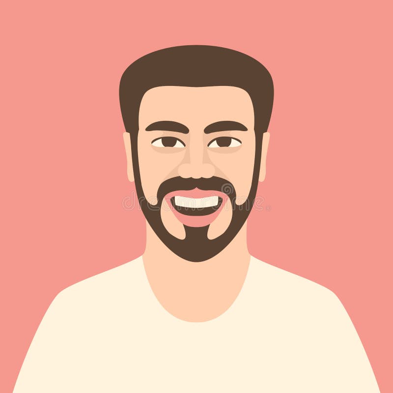 Human Head Smiling Face Avatars Vector Illustration Stock Vector ...