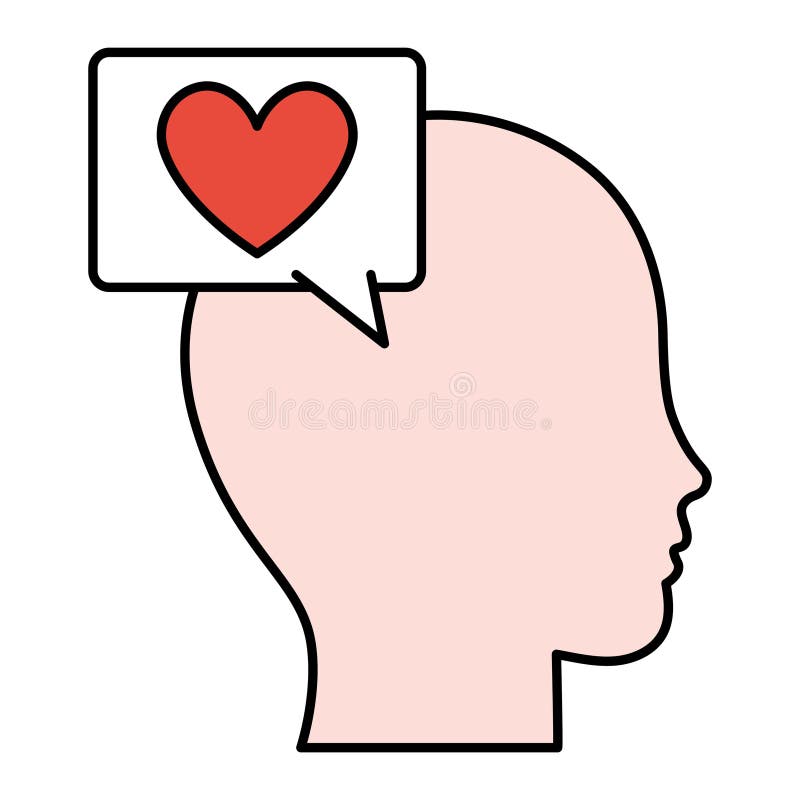 Heart Mind Expressing Love and Thoughts Communication Vector Stock ...
