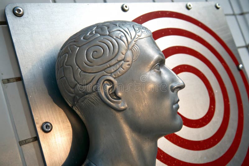 Human Head with Target Mark on Metal Plate Stock Illustration ...