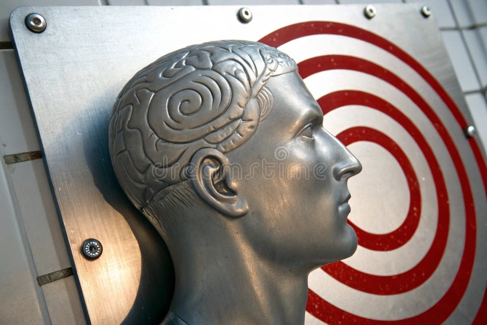 Human Head with Target Mark on Metal Plate Stock Illustration ...