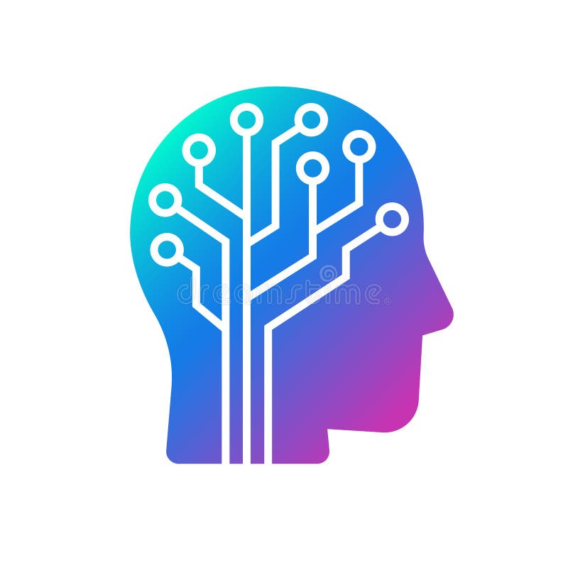 Head Tech Logo, Colorful Head Logo Concept Vector, Head Digital ...