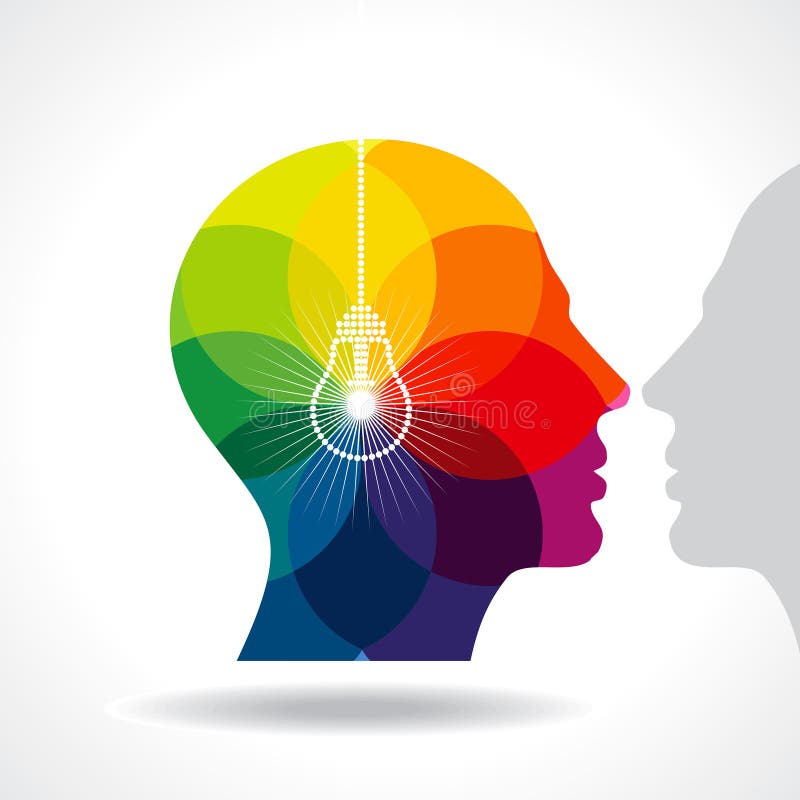 Human head thinking. stock vector. Illustration of business - 28523565