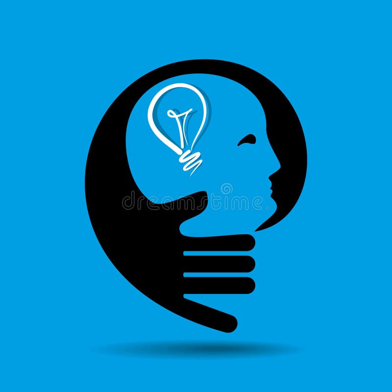 Human Head Thinking a New Idea Stock Vector - Illustration of health ...