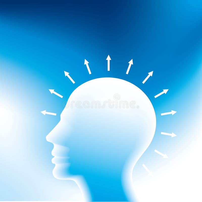 Human Head Thinking a New Idea Stock Vector - Illustration of ...