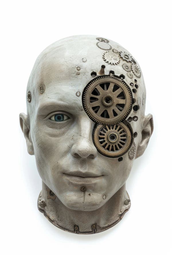 A Human Head with a Toothed Clockwork Mechanism. the Concept of Thinking, Decision-making Stock ...