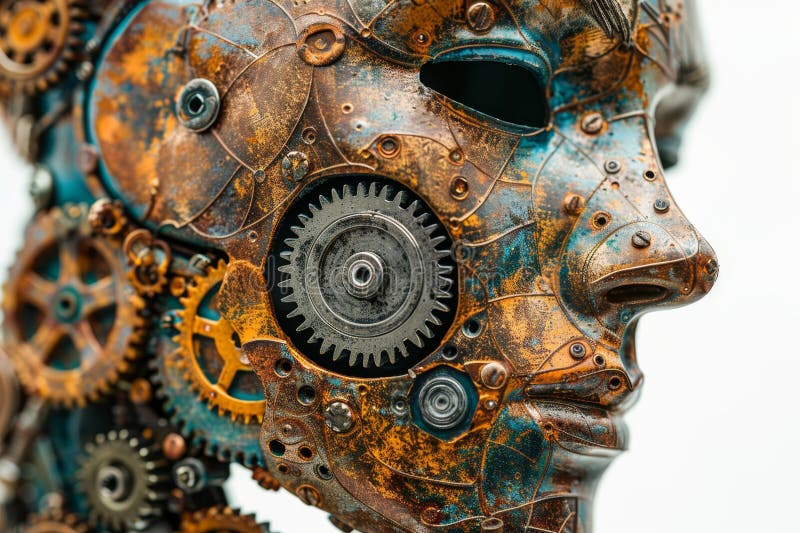 A Human Head with a Toothed Clockwork Mechanism. the Concept of ...