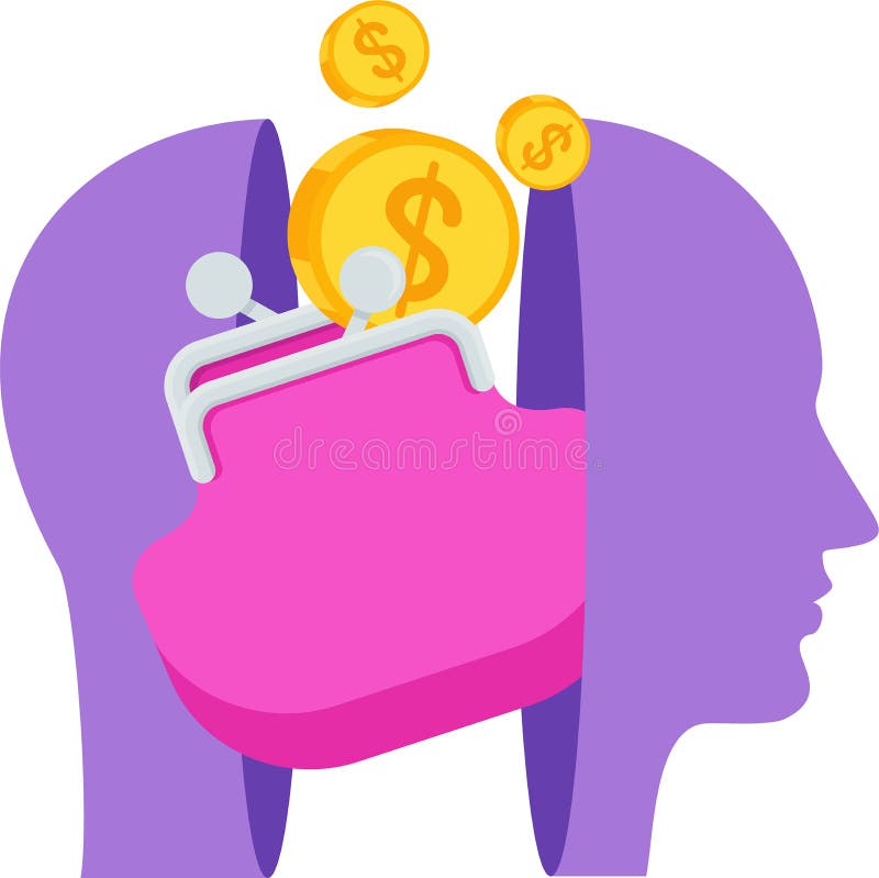 Human Head with a Wallet. Financial Thinking. Budget, Financial ...