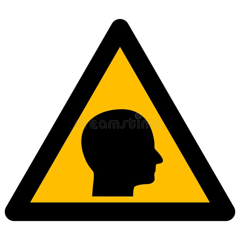 Head warning sign stock vector. Illustration of health - 25927469
