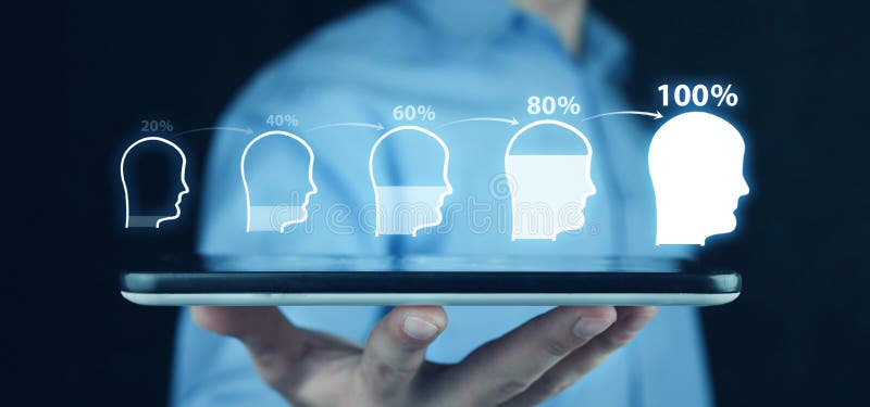 Human Heads. Brain Development Stock Photo - Image of concept, business ...