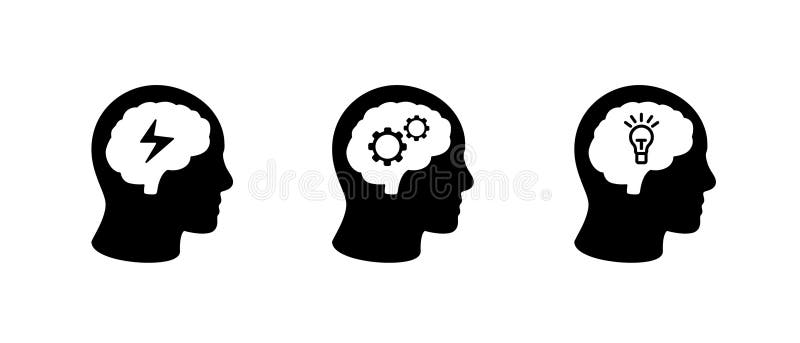 Human Heads with Brain Icons Show Signs of Creative Thinking and ...