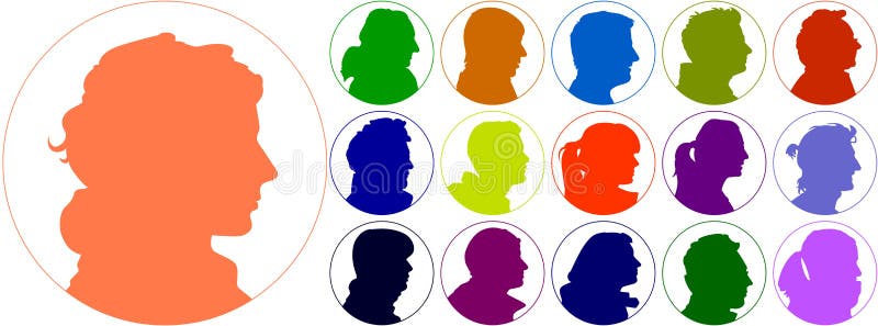 Multiple Personalities Faces Stock Illustration - Illustration of ...