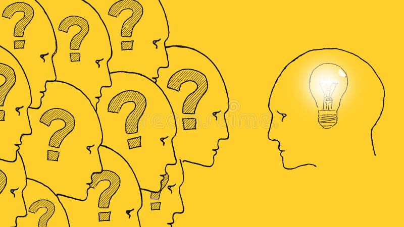 Idea generation concept stock video. Video of answer - 256011567