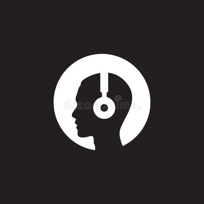Human Headset Audio Music Modern Logo Design Vector Stock Vector ...
