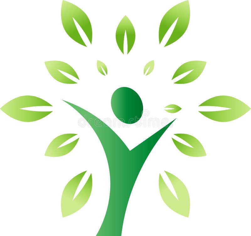 Human Health Green Leaves Logo. Stock Vector - Illustration of logo ...