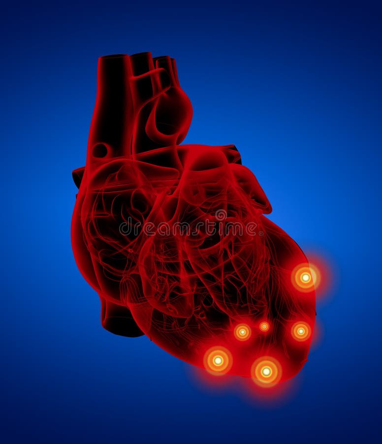 3D Rendering Illustration of Heart Stock Illustration - Illustration of ...