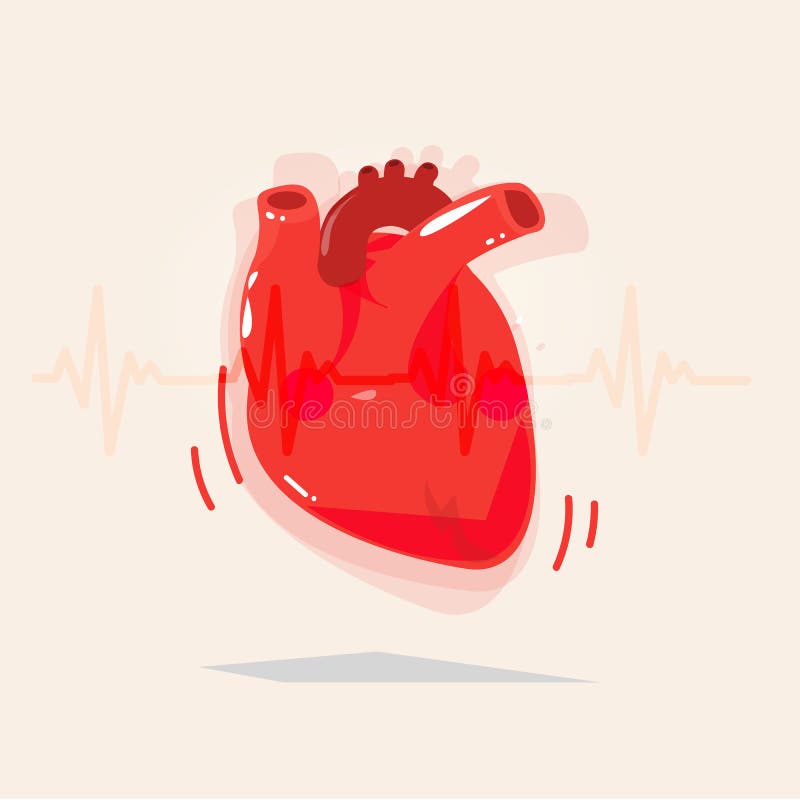 Human Heart Beat stock illustration. Illustration of illustration ...