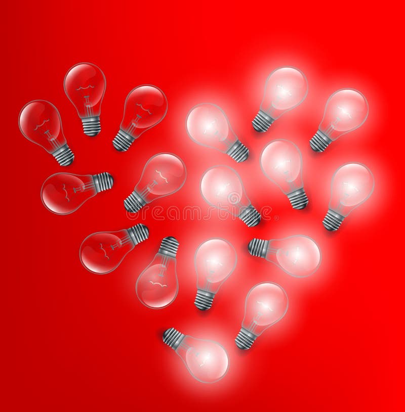 The human heart of bulbs stock photo. Image of electricity - 50544828