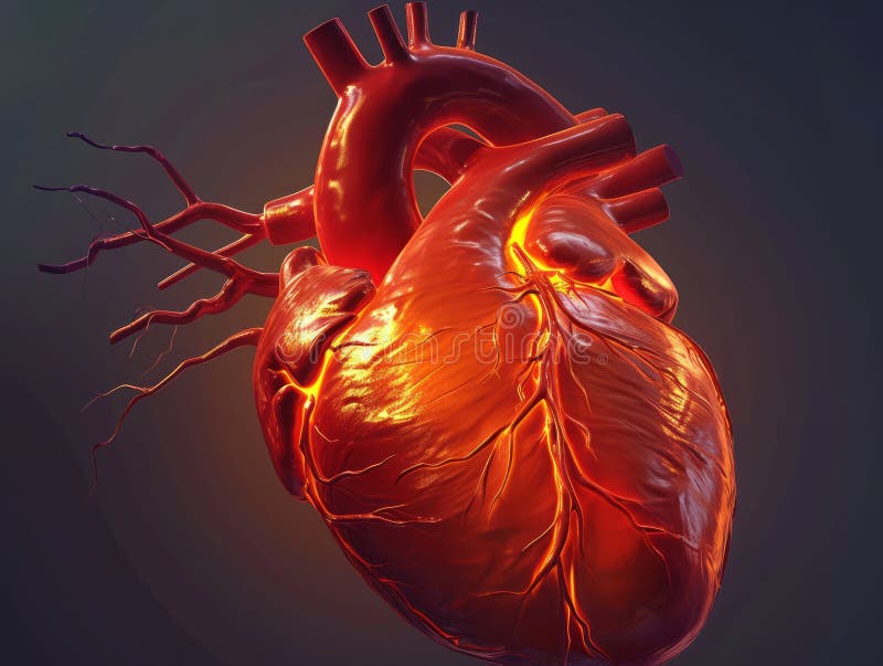 Human Heart. Illustration of the Human Heart. Human Heart Anatomy Stock ...