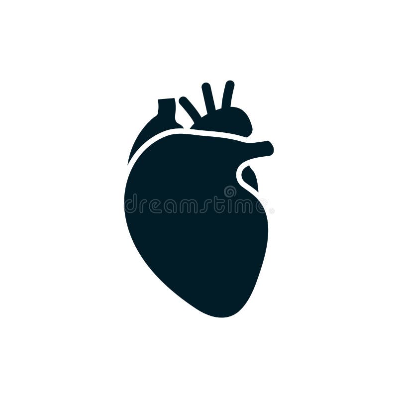 Human Heart Icon Illustration Vector Stock Vector - Illustration of ...