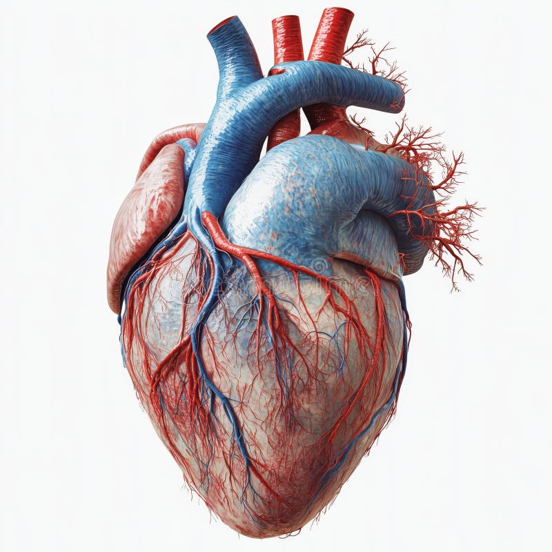 A Human Heart on a Light Background. Stock Image - Image of circulatory ...