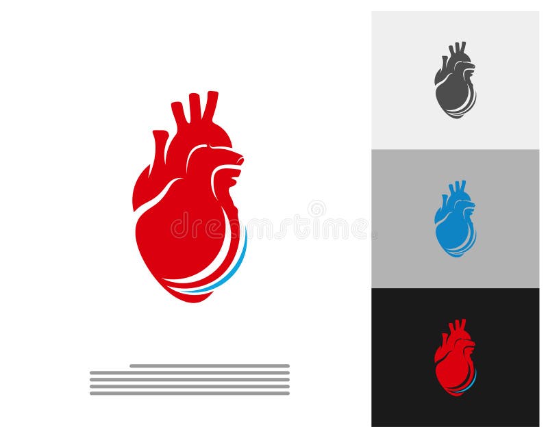 Human Heart Logo Vector Template, Creative Human Heart Logo Design ...