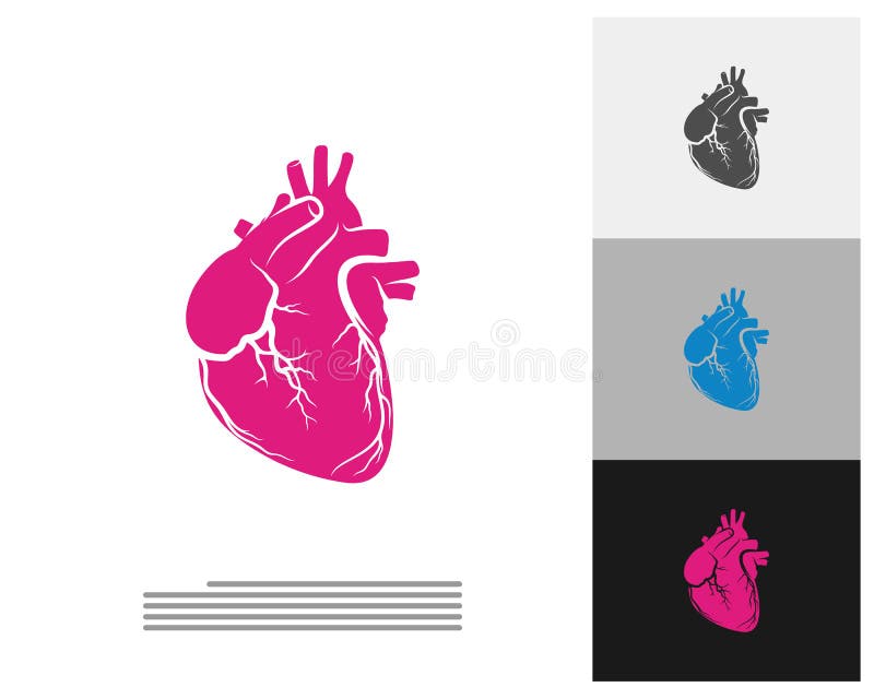 Human Heart Logo Vector Template, Creative Human Heart Logo Design ...