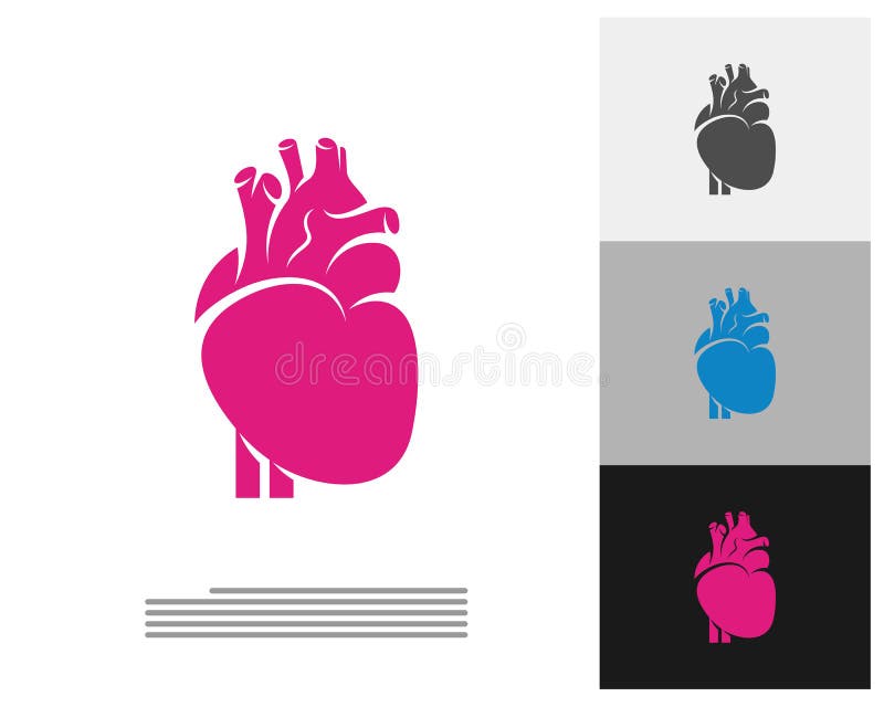 Human Heart Logo Vector Template, Creative Human Heart Logo Design ...
