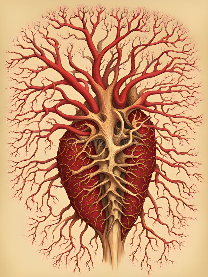 Human Heart Anatomy with Human Internal Structure, Computer ...